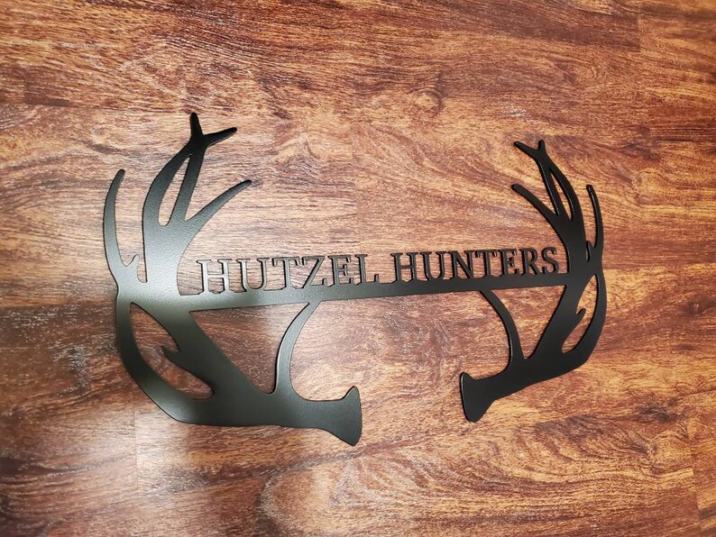Custom Metal Antler Sign Personalized - Etsy