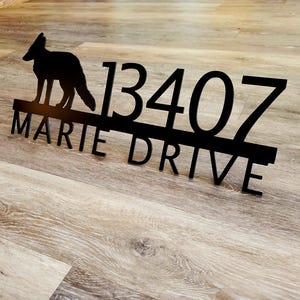 Custom Metal Fox Home House Address Sign for Your Rock or Wall - Etsy