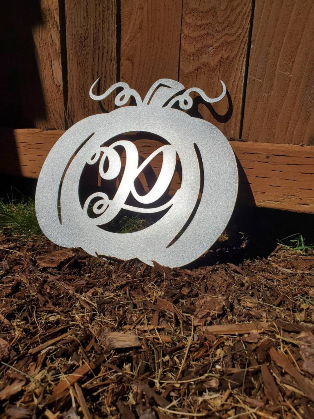 Custom Metal Pumpkin monogram Halloween fall wall art - Etsy.de