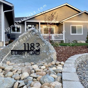 Custom Metal Address Sign for Rock Personalized Custom Address Modern ...