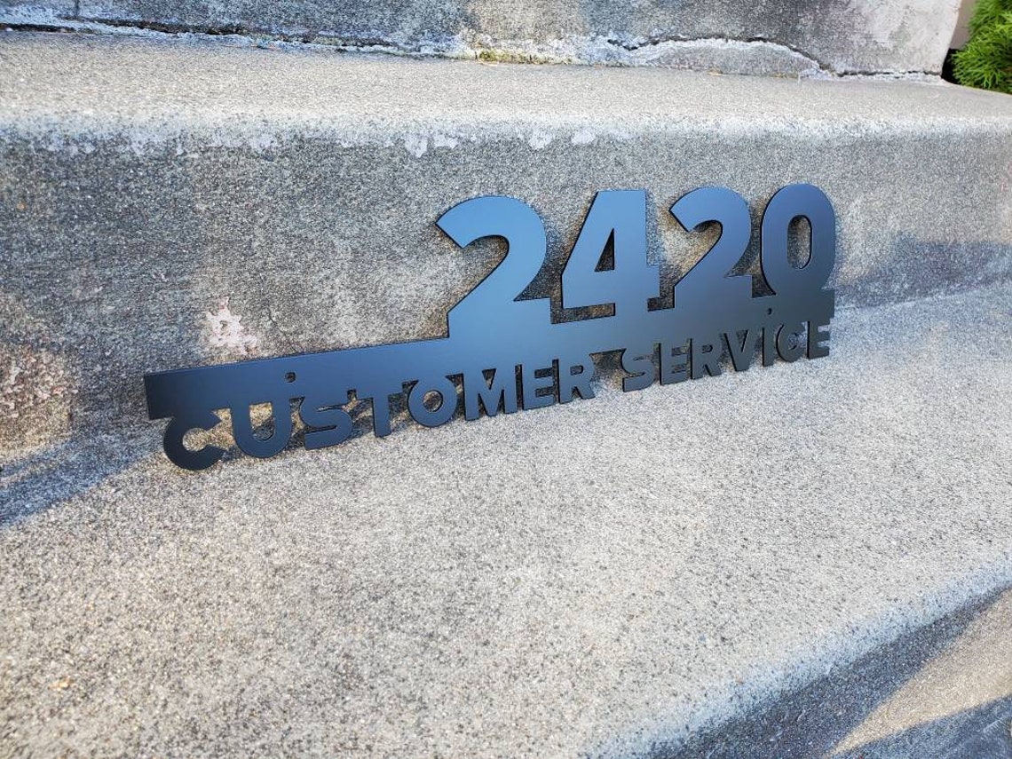 Custom Metal Address Sign for Wall or Rock Boulder Landscape - Etsy