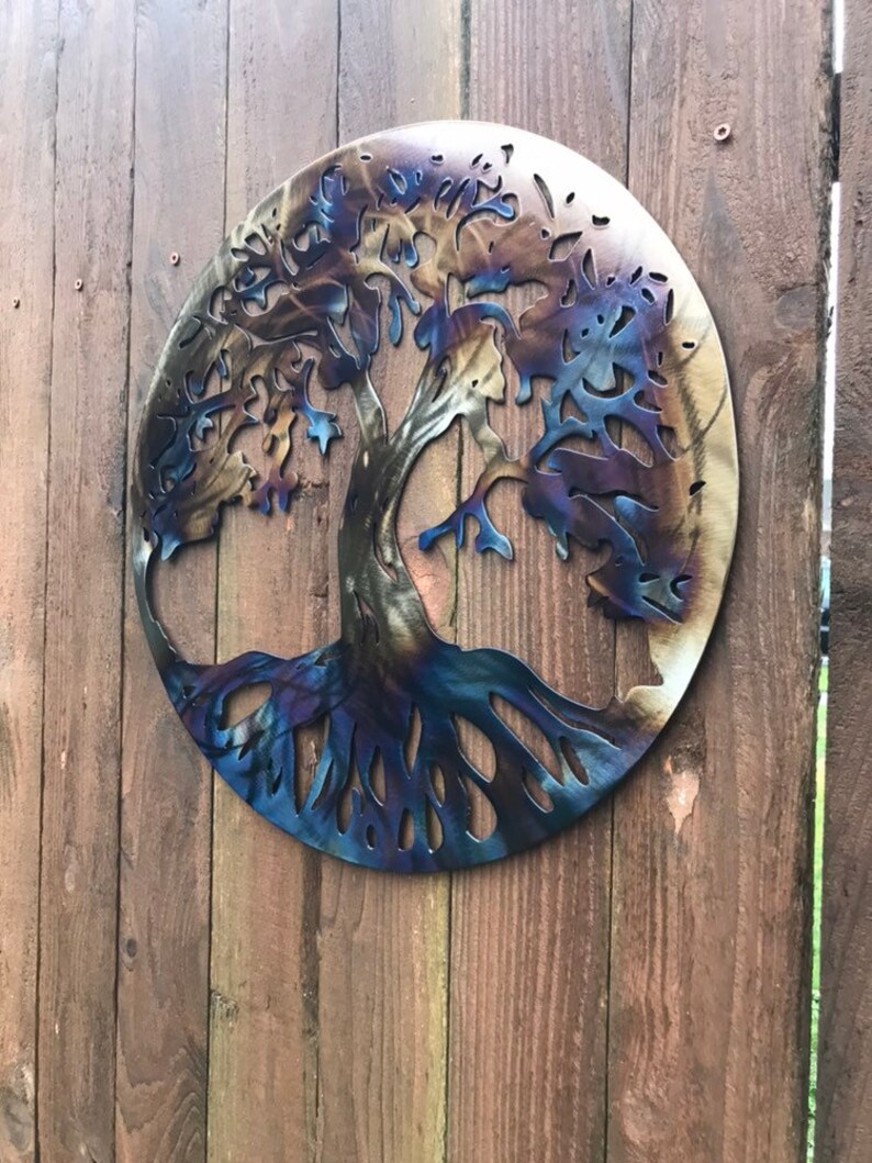 Custom Metal Tree of Life With Torch Finish - Etsy