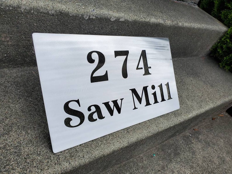 Custom Metal Rock Address Sign Plaque House Numbers - Etsy
