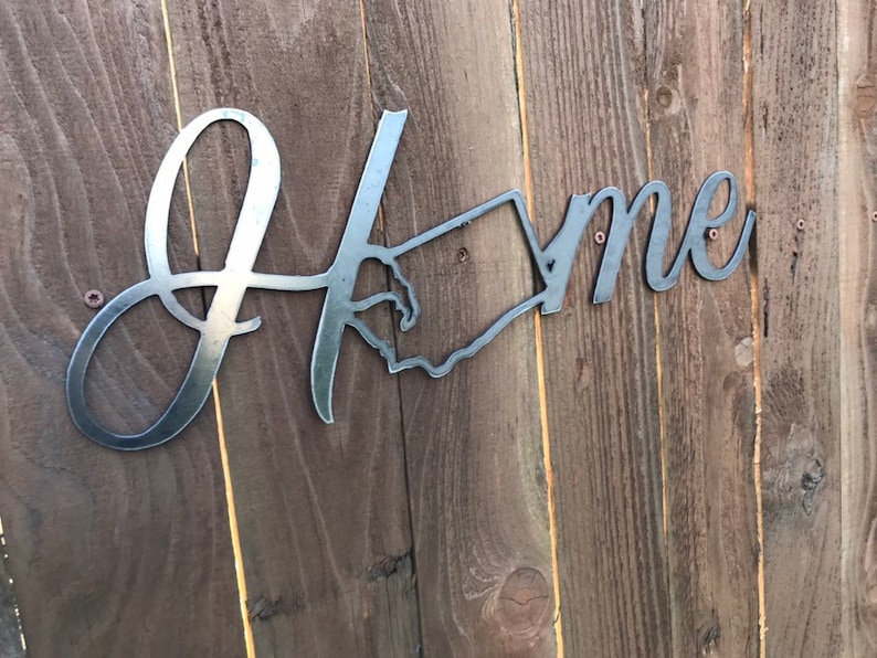 Custom Metal Washington Home Sign - Etsy