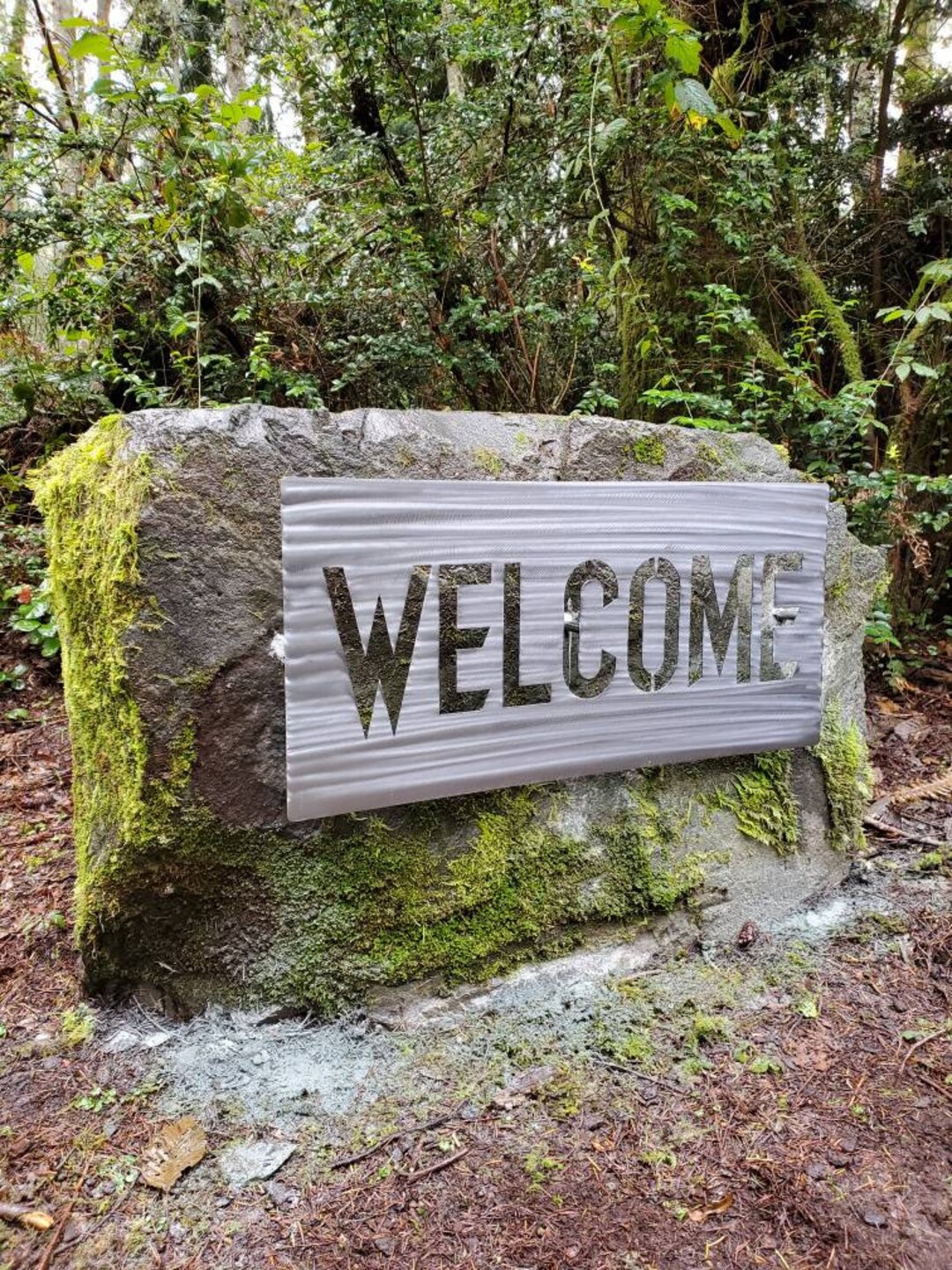 Custom Metal Welcome Sign Personalize Rock Sign - Etsy