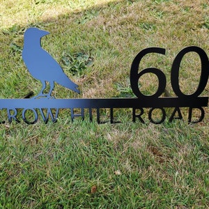Custom Metal Bird Crow Home House Address Sign for Your Rock or Wall - Etsy