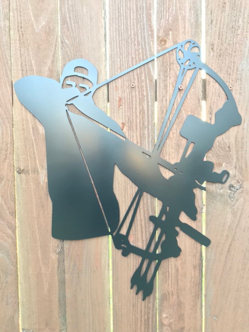 Custom Metal Hunter Sign With Bow Drawn | Etsy