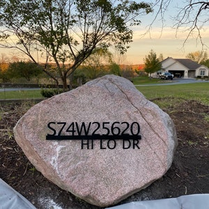 Custom Metal Home House Address Sign for Your Rock or Wall - Etsy