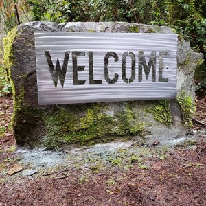 Custom Metal Welcome Sign Personalize Rock Sign - Etsy