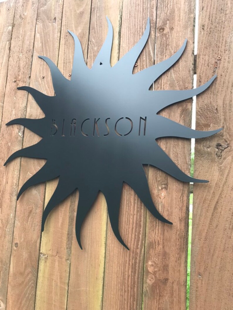 Custom Metal Personalized Sun Sign - Etsy
