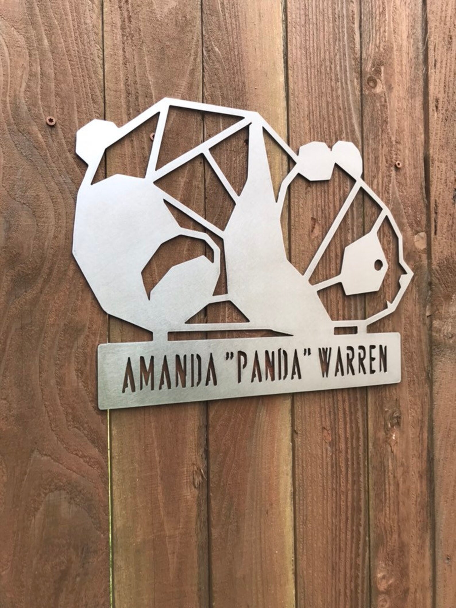 Custom Metal Panda Personalized Sign Wall Art - Etsy