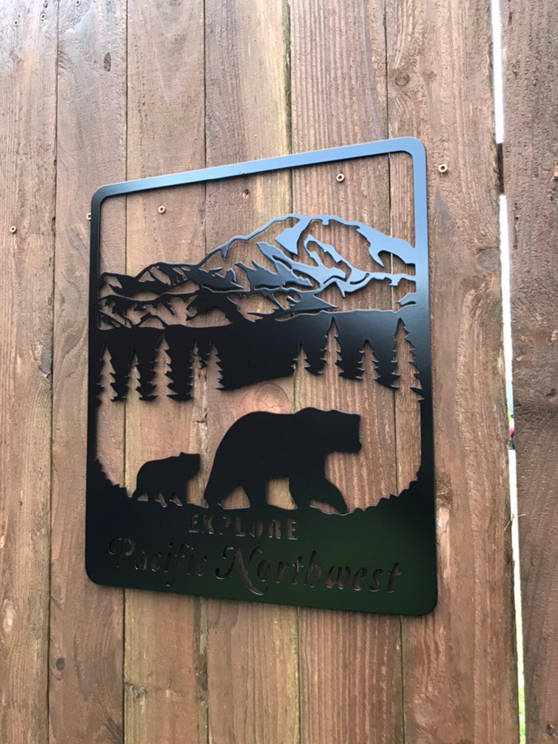 Custom Metal Moutain Sign Art - Etsy