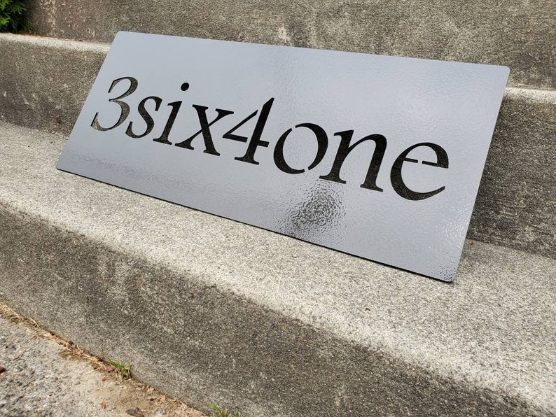 Custom Metal Address Sign for Wall or Rock Boulder Landscape - Etsy