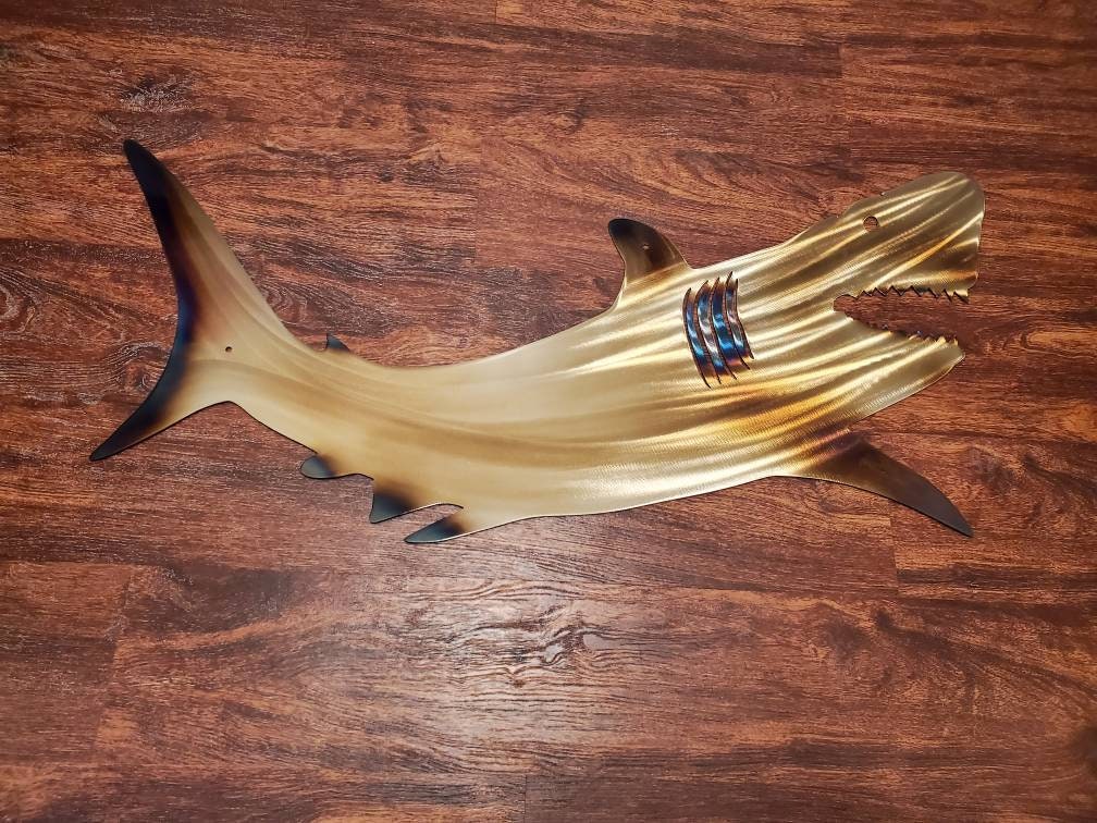 Custom metal shark wall hanging sign | Etsy