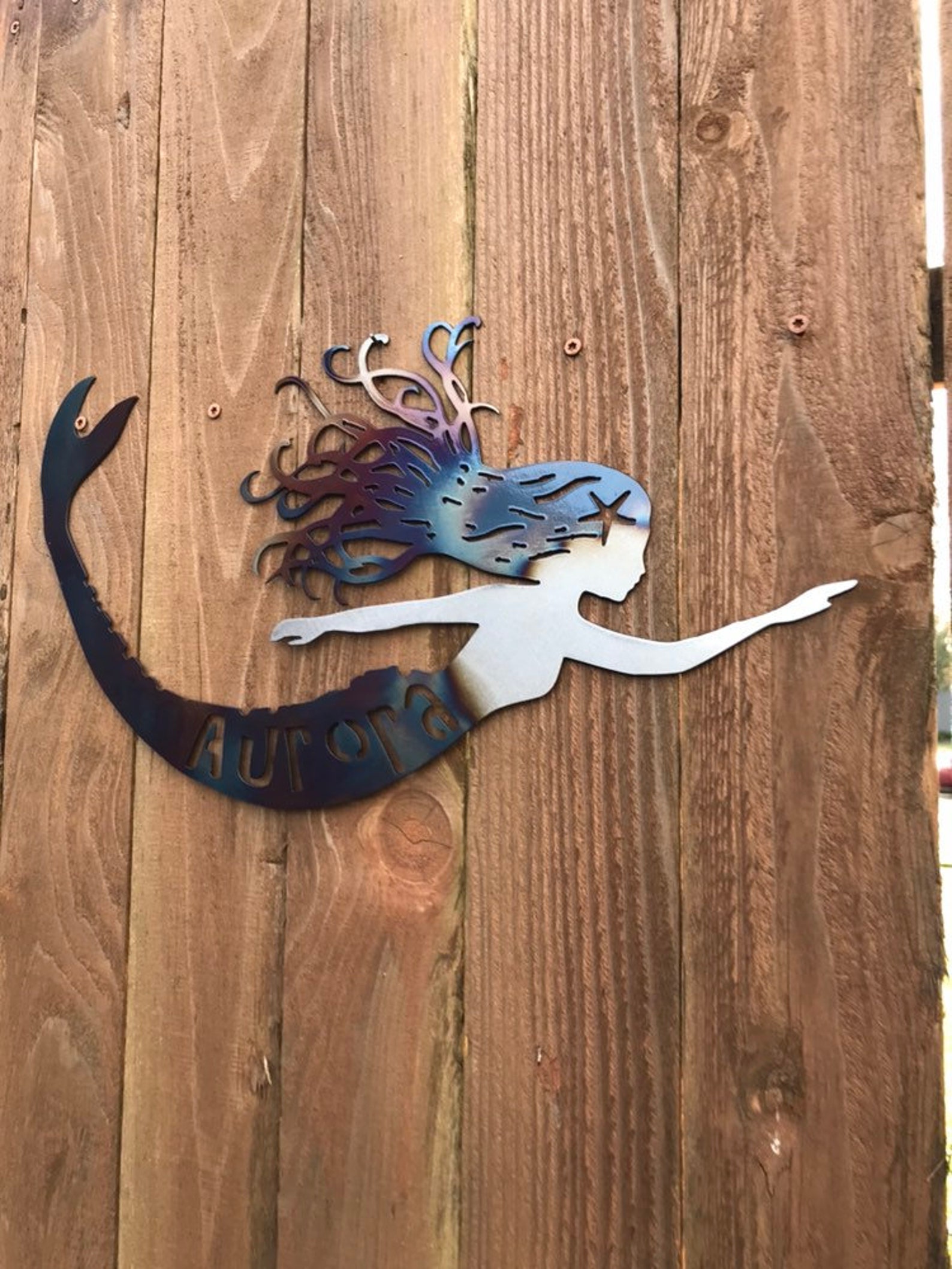 Custom Metal Mermaid Wall Art - Etsy