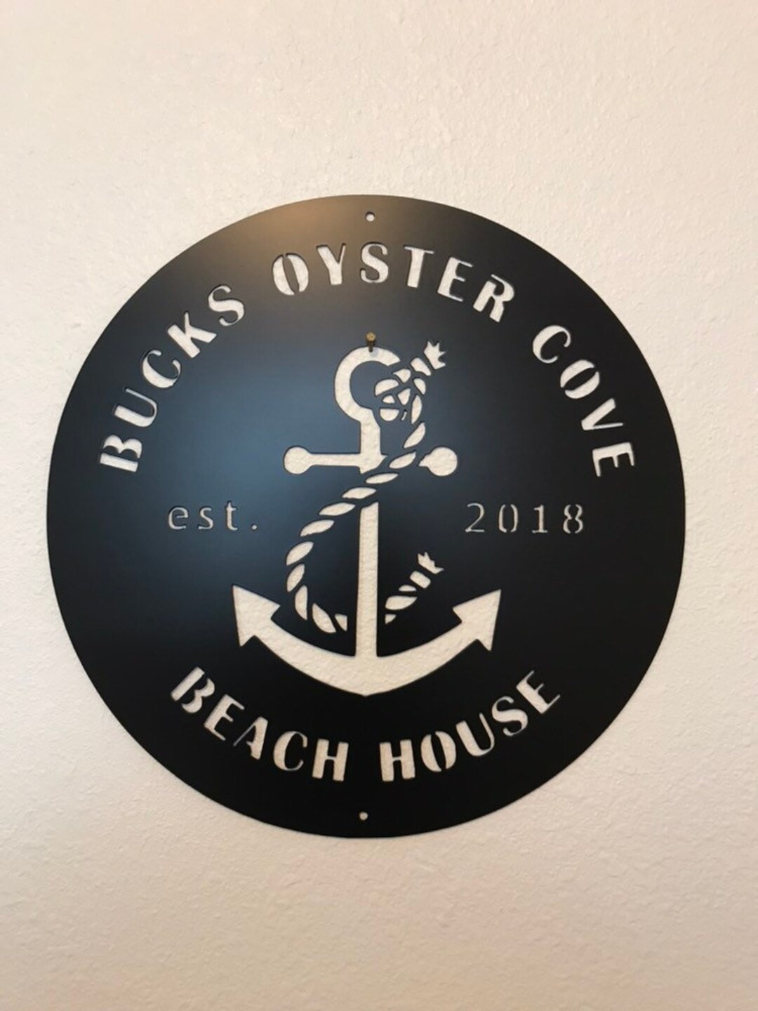 Custom Metal Beach Oyster Cove Personalized Sign Wall Art - Etsy