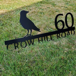 Custom Metal Bird Crow Home House Address Sign for Your Rock or Wall - Etsy