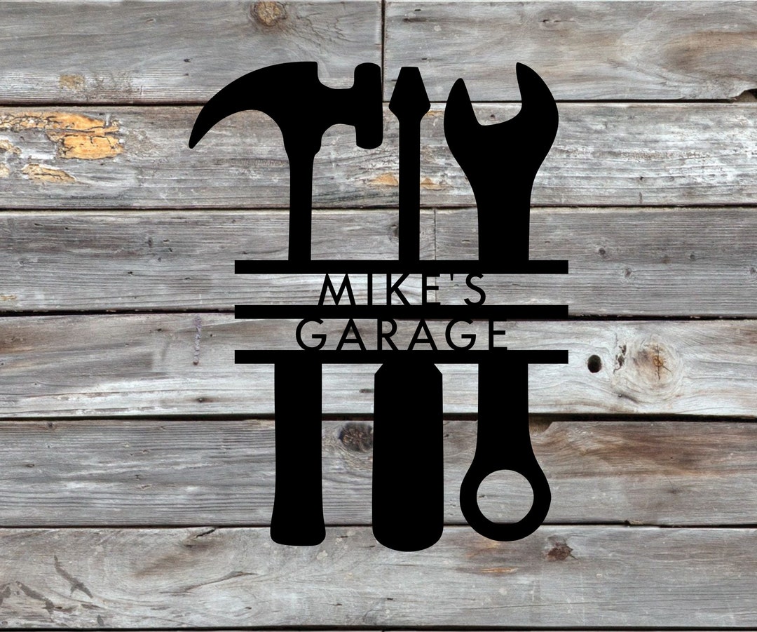 Personalized Garage Metal Sign - Men's Gift - Metal Wall Art - Gift for ...