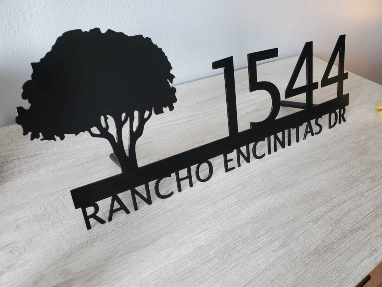 Custom Metal Home House Address Sign With Tree for Your Rock - Etsy