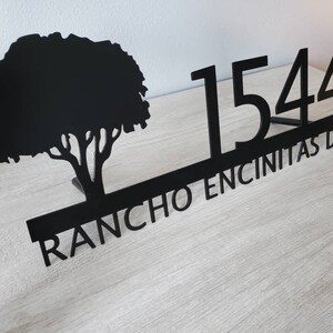 Custom Metal Home House Address Sign With Tree for Your Rock or Wall - Etsy