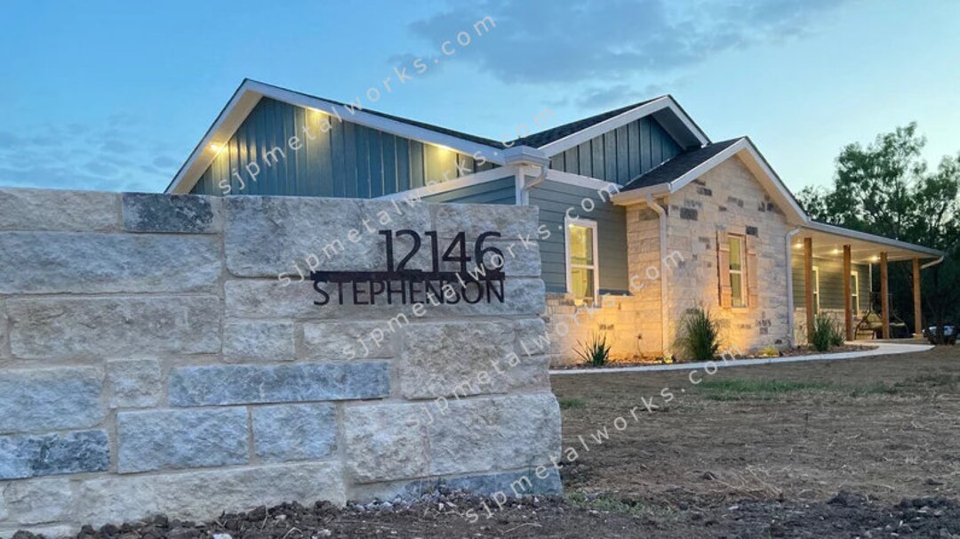 Custom Metal Address Sign for Rock - Personalized Custom Address ...