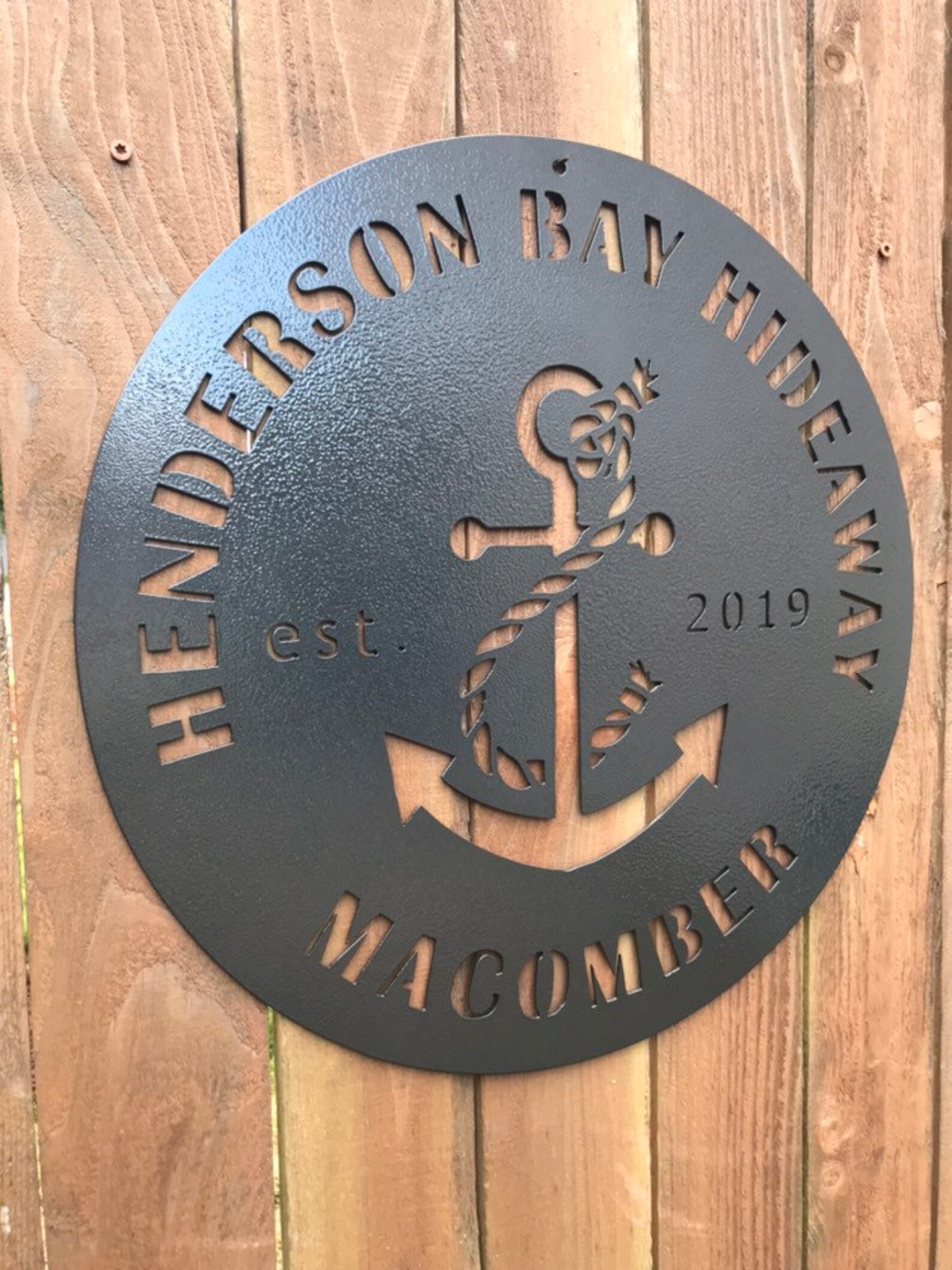 Custom Metal Beach Oyster Cove Personalized Sign Wall Art | Etsy