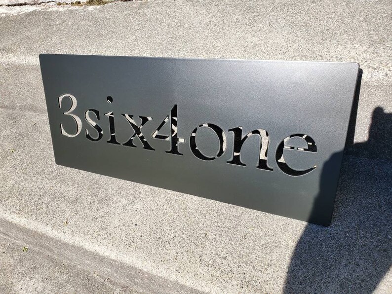 Custom Metal Address Sign for Wall or Rock Boulder Landscape - Etsy