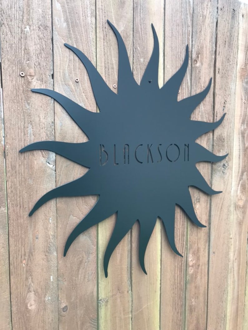 Custom Metal Personalized Sun Sign - Etsy