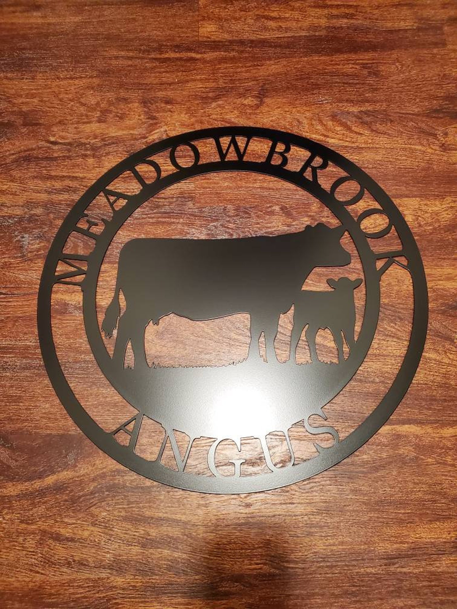 Cattle Metal Sign Custom Metal Cow and Calf Sign Personalized - Etsy