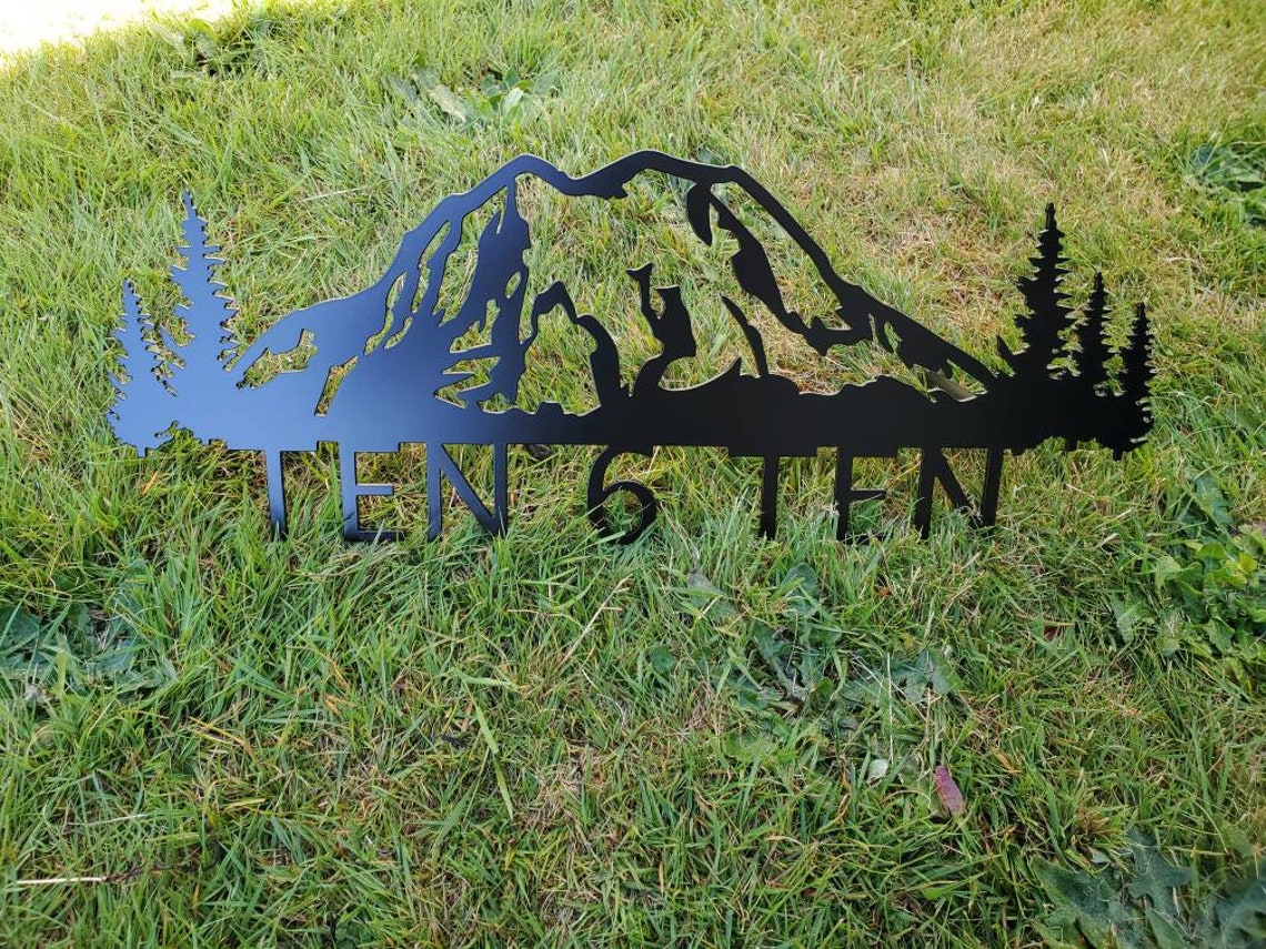 Custom Metal Mountain Home House Address Sign for Your Rock or Wall - Etsy