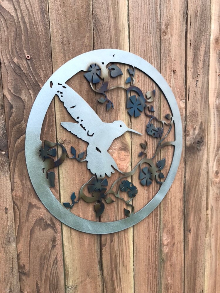 Custom Metal Humming Bird Sign, Monogram, Flower - Etsy