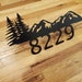 Custom Metal Mountain Home House Address Sign for Rock or Wall - Etsy