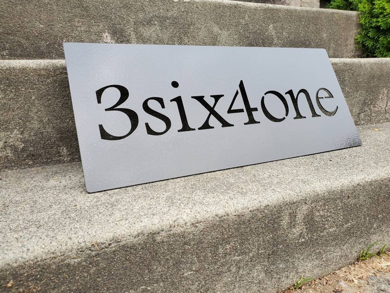 Custom Metal Address Sign for Wall or Rock Boulder Landscape - Etsy