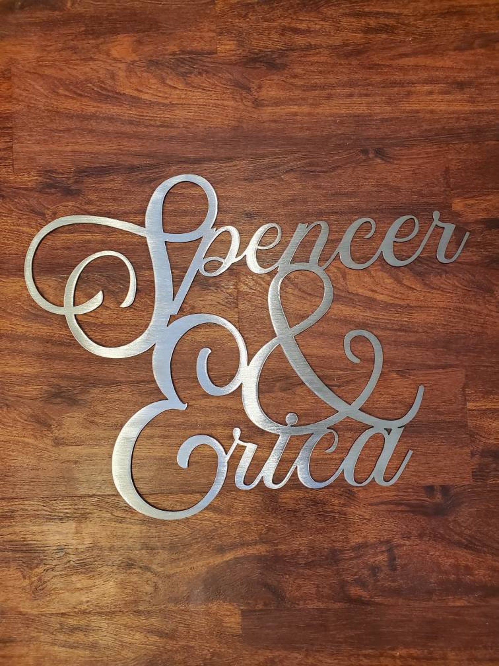 Custom Metal Name Cursive Sign Wedding - Etsy