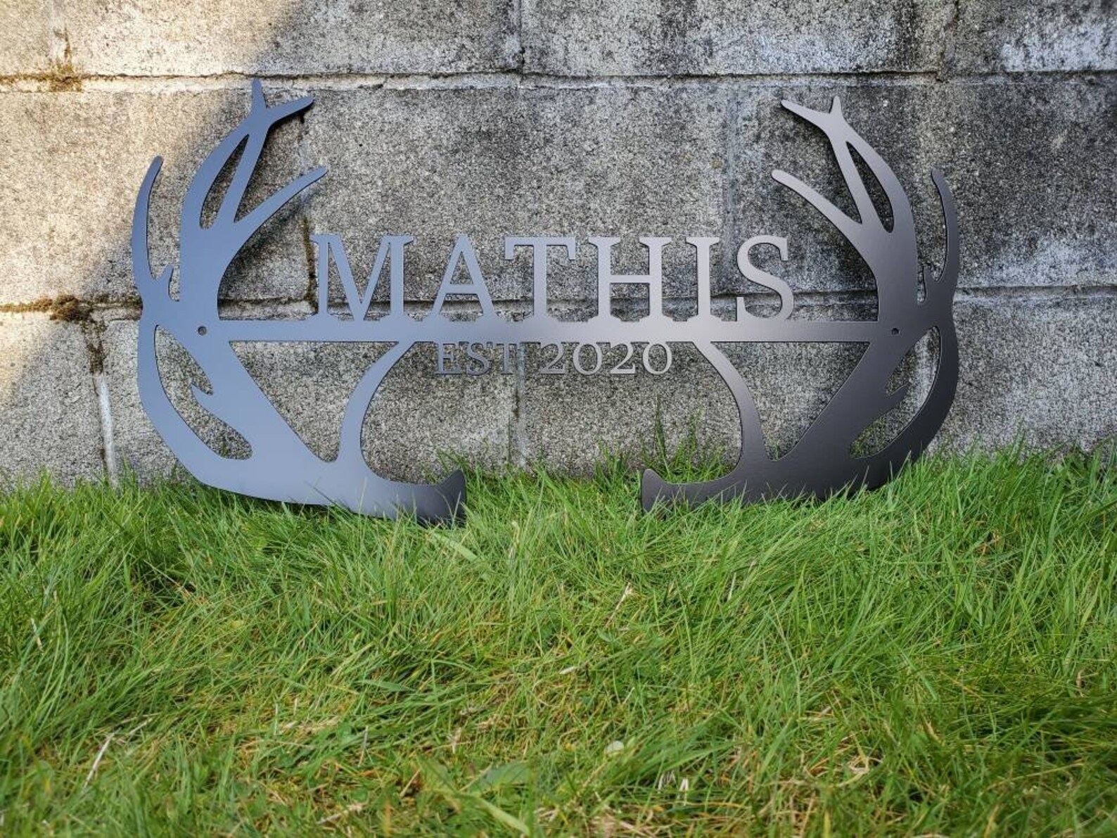 Custom Metal Antler Sign Personalized - Etsy