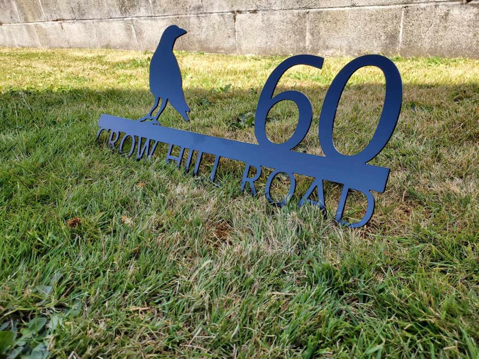 Custom Metal Bird Crow Home House Address Sign for Your Rock or Wall - Etsy
