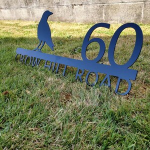 Custom Metal Bird Crow Home House Address Sign for Your Rock or Wall - Etsy