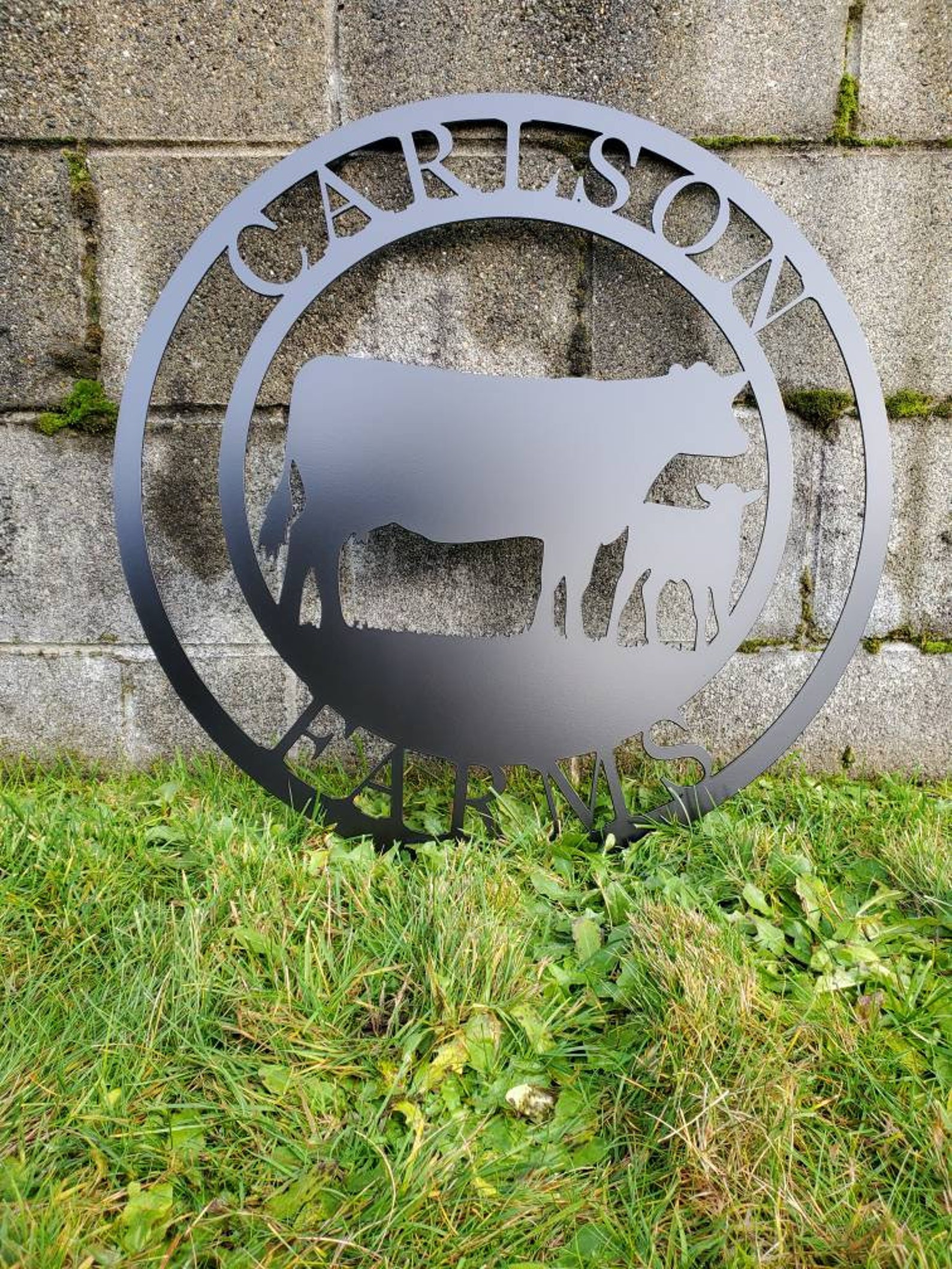 Cattle Metal Sign Custom Metal Cow and Calf Sign Personalized - Etsy
