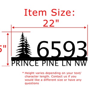 Custom Metal Home House Address Sign With Tree for Rock or - Etsy