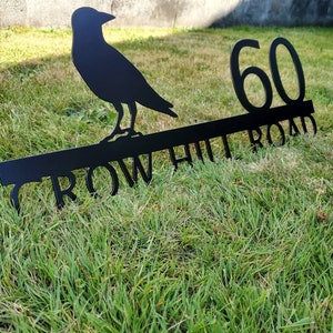 Custom Metal Bird Crow Home House Address Sign for Your Rock or Wall - Etsy
