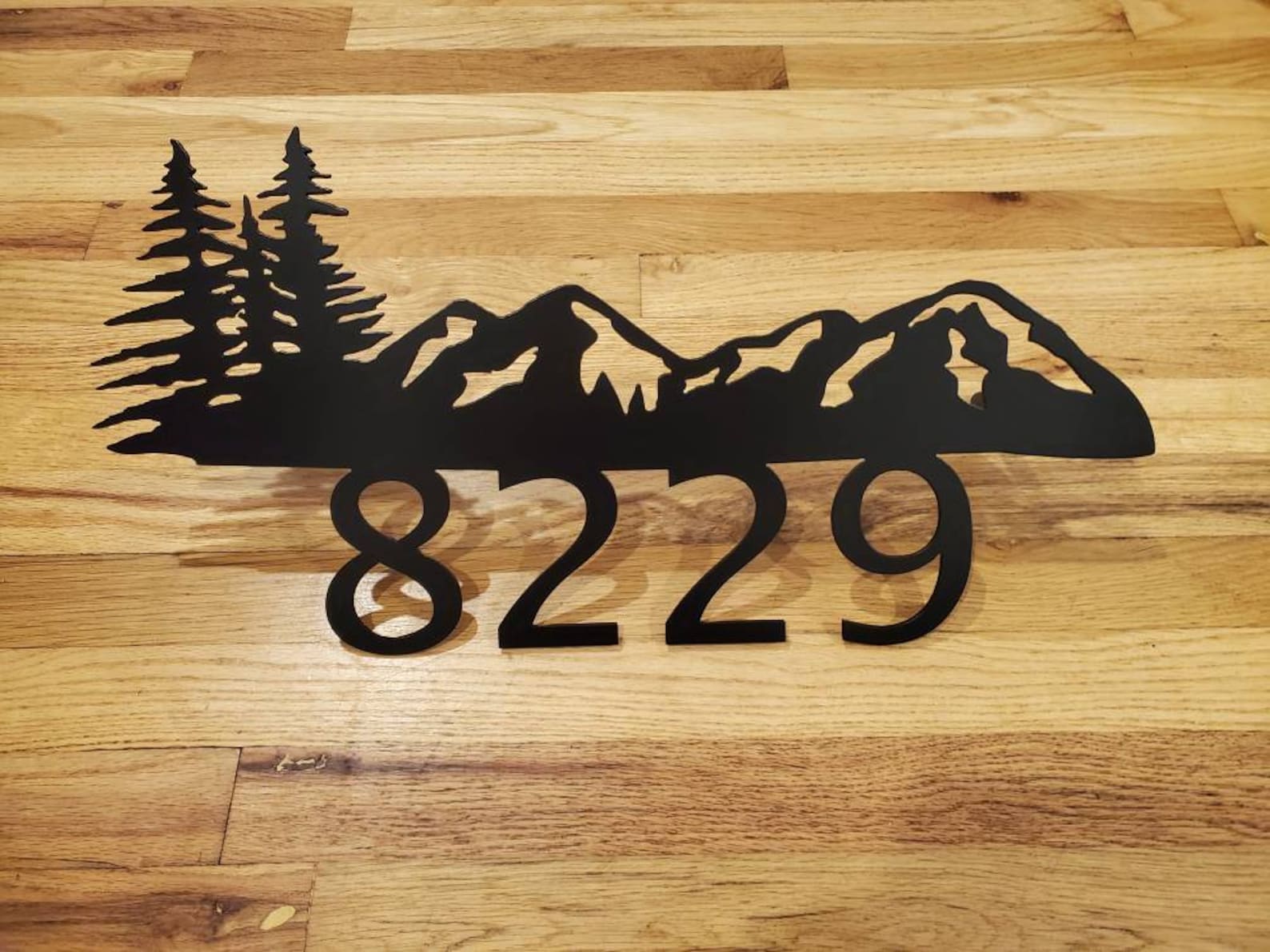 Custom Metal Mountain Home House Address Sign for Rock or Wall - Etsy