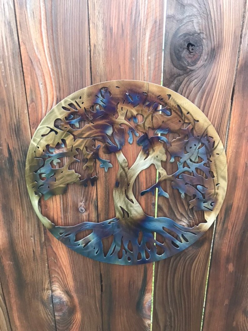 Custom Metal Tree of Life With Torch Finish - Etsy
