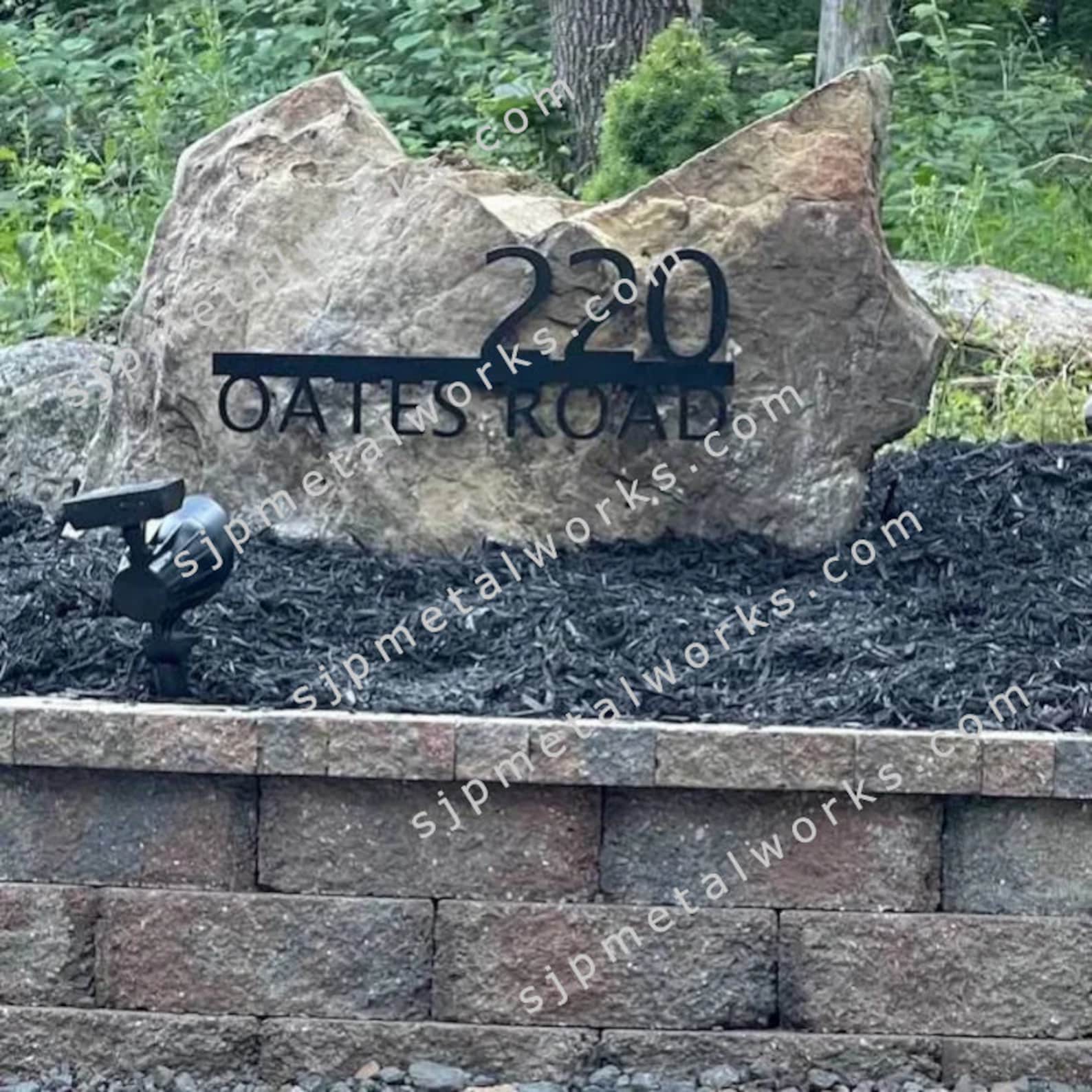 Custom Metal Address Sign for Rock Personalized Custom - Etsy