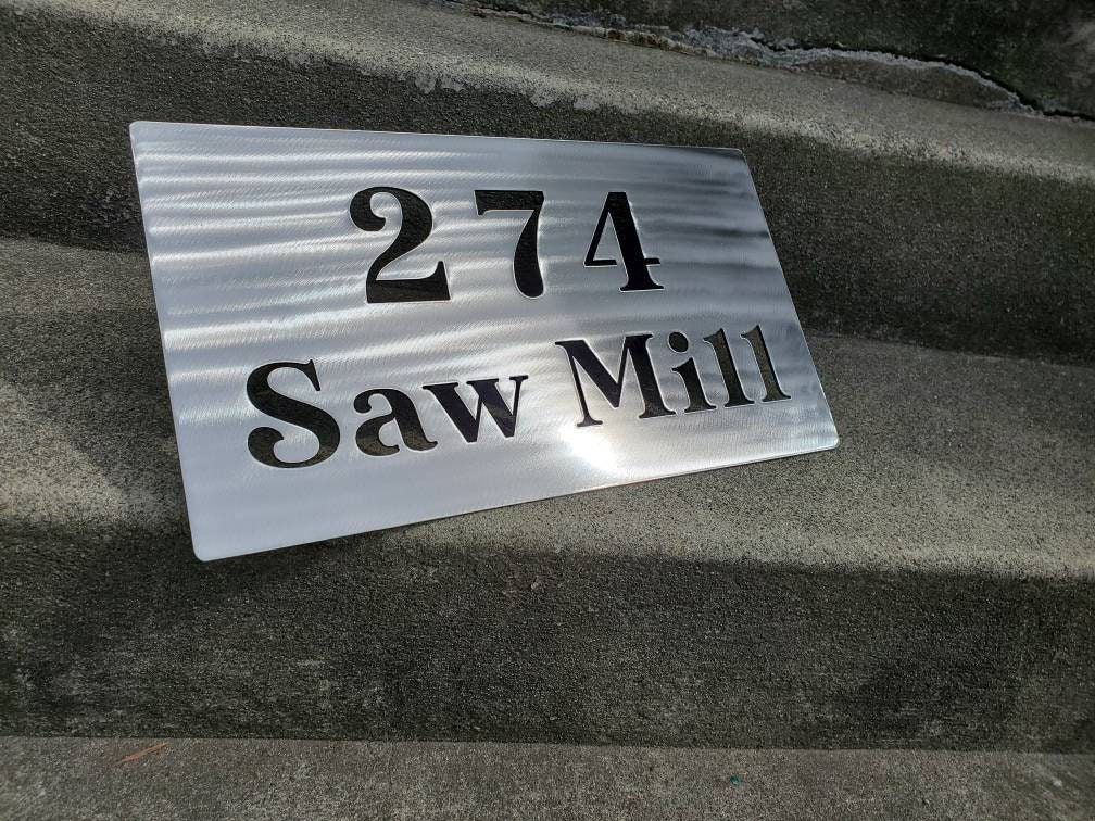 Custom Metal Rock Address Sign Plaque House Numbers - Etsy