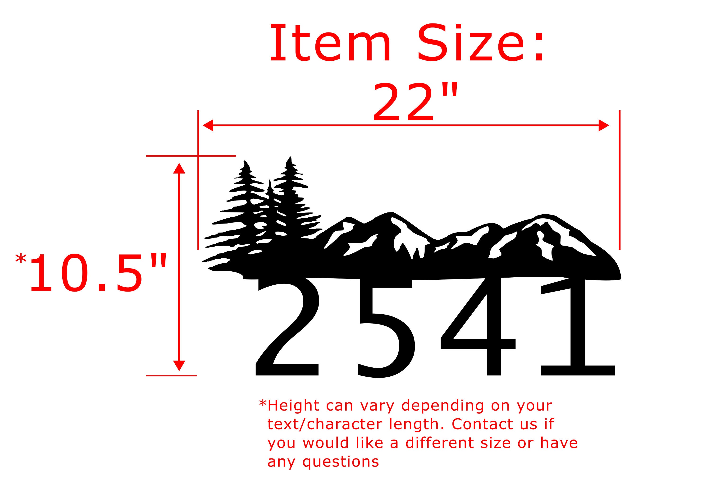 Custom Metal Mountain Home House Address Sign for Rock or Wall | Etsy