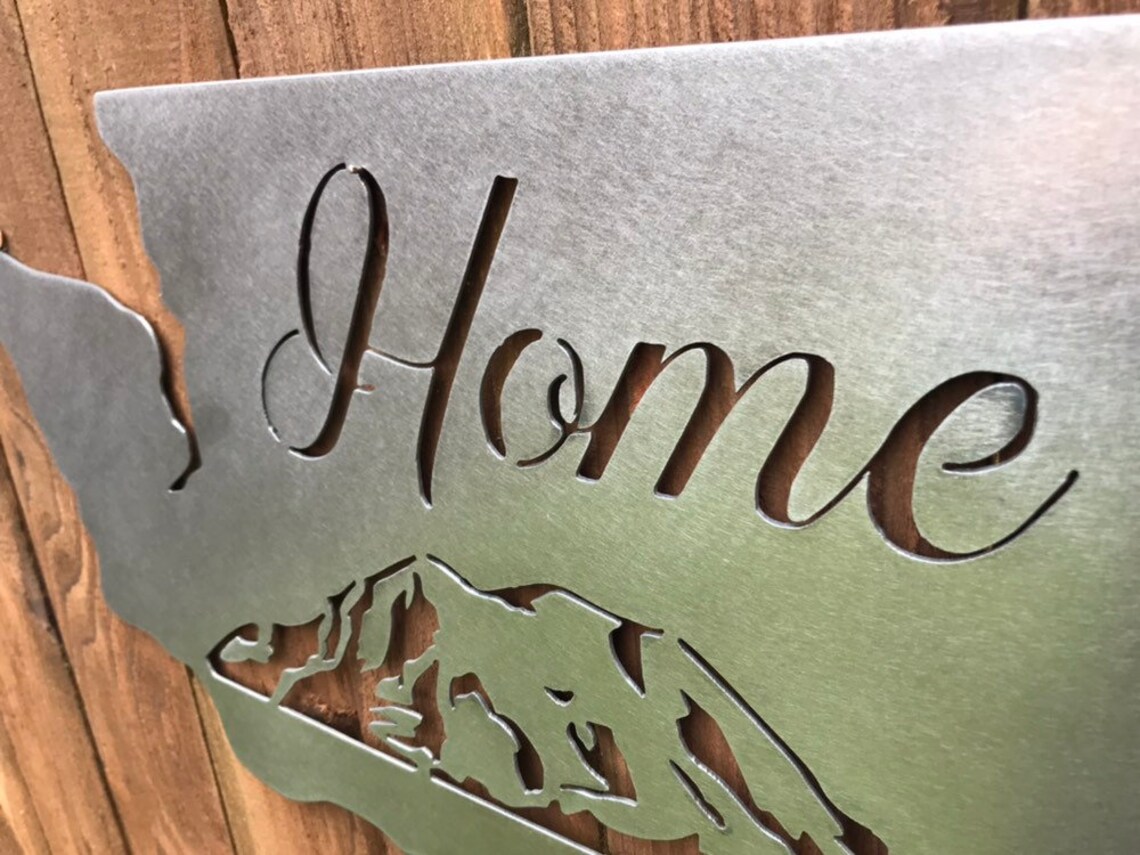 Custom Metal Home Mountain Sign - Etsy