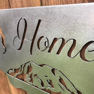 Custom Metal Home Mountain Sign - Etsy