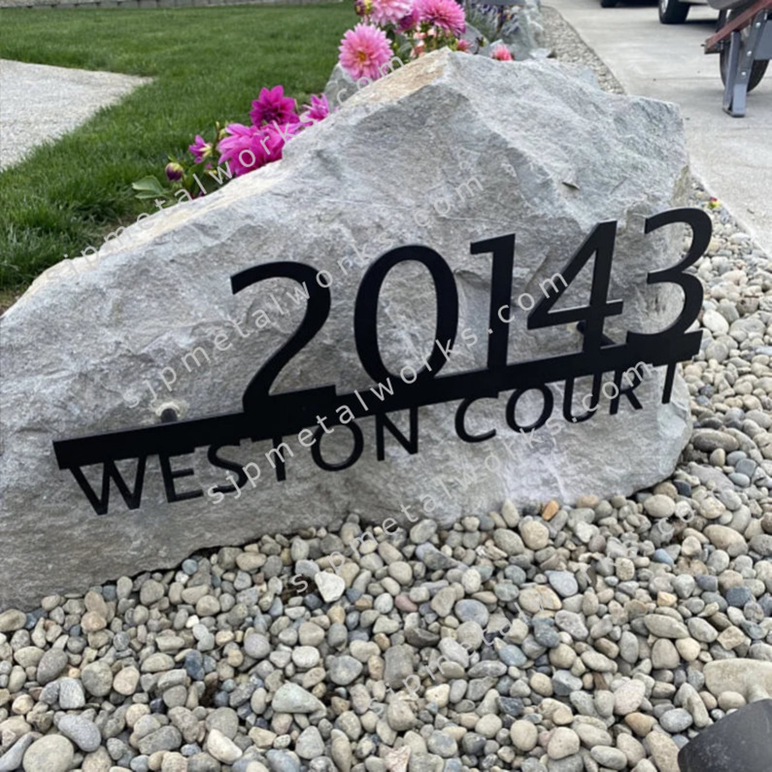 Custom Metal Address Sign for Rock Personalized Custom - Etsy