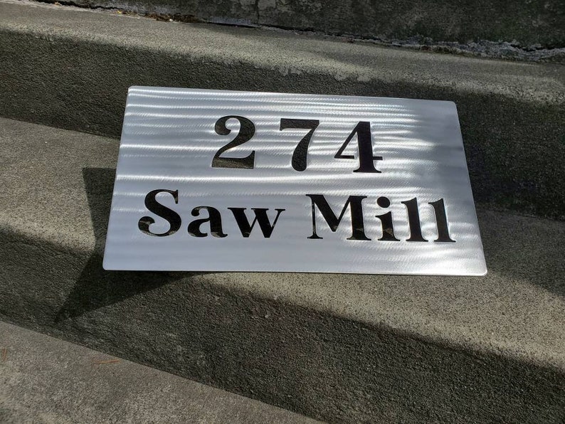Custom Metal Rock Address Sign Plaque House Numbers - Etsy