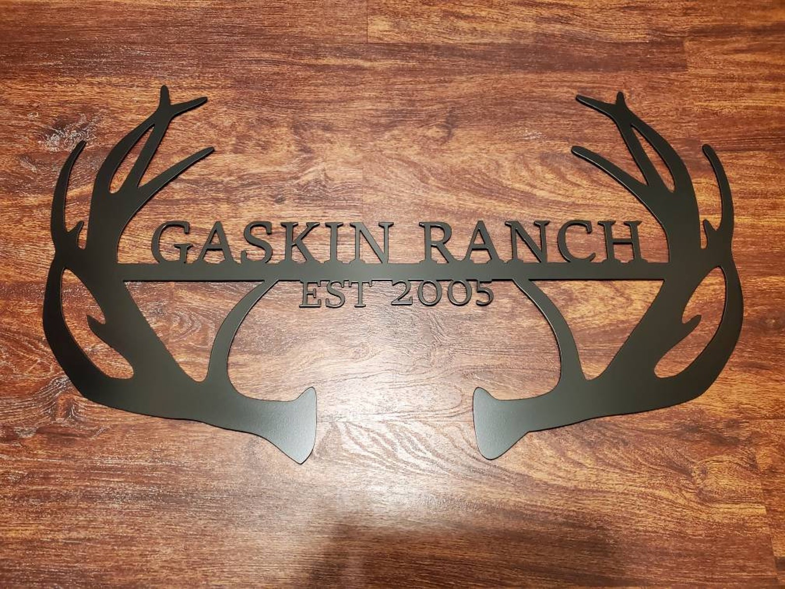 Custom Metal Antler Sign Personalized - Etsy